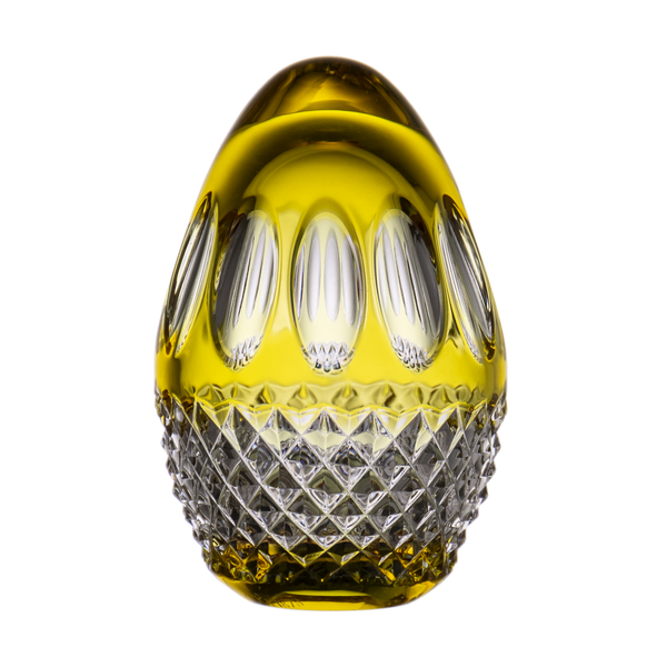 Colleen Encore Golden Egg Paperweight 3.9 in - Ajka Crystal