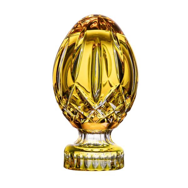 Waterford Lismore Golden Paperweight 4.5 in - Ajka Crystal